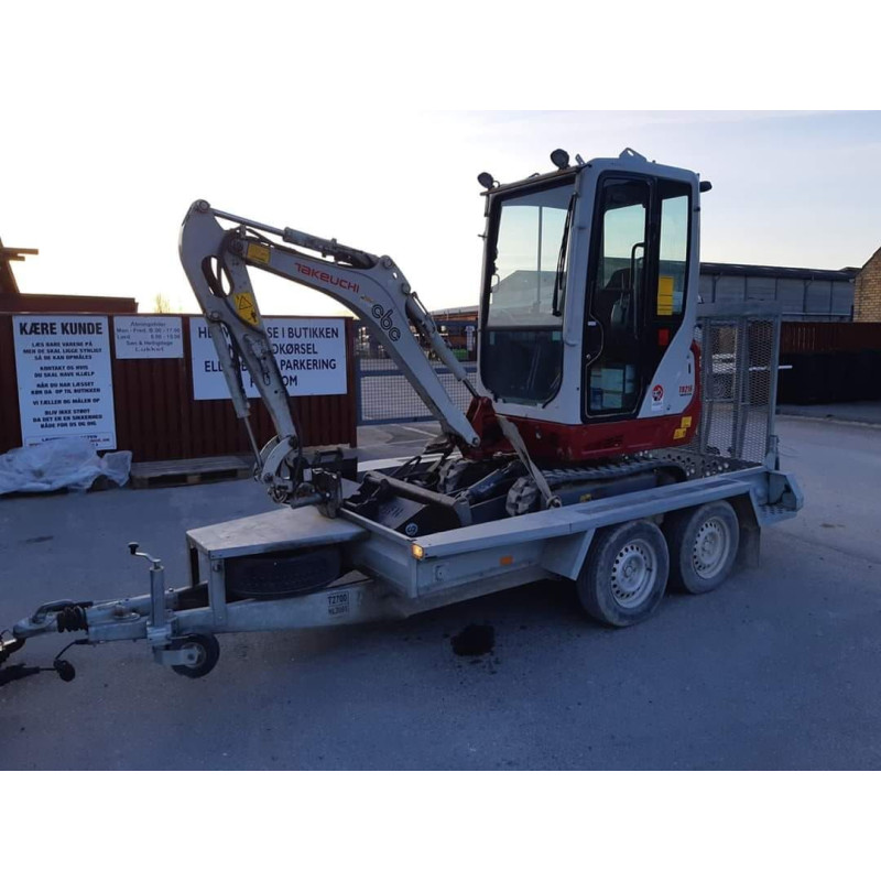 Minigraver Takeuchi TB216 m/ Tiltman Hydraulisk Tilt Fæste (1800kg)